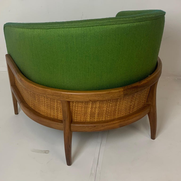 Pair of Lawrence Peabody Walnut Frame Stilted Floating Lounge Bucket ...