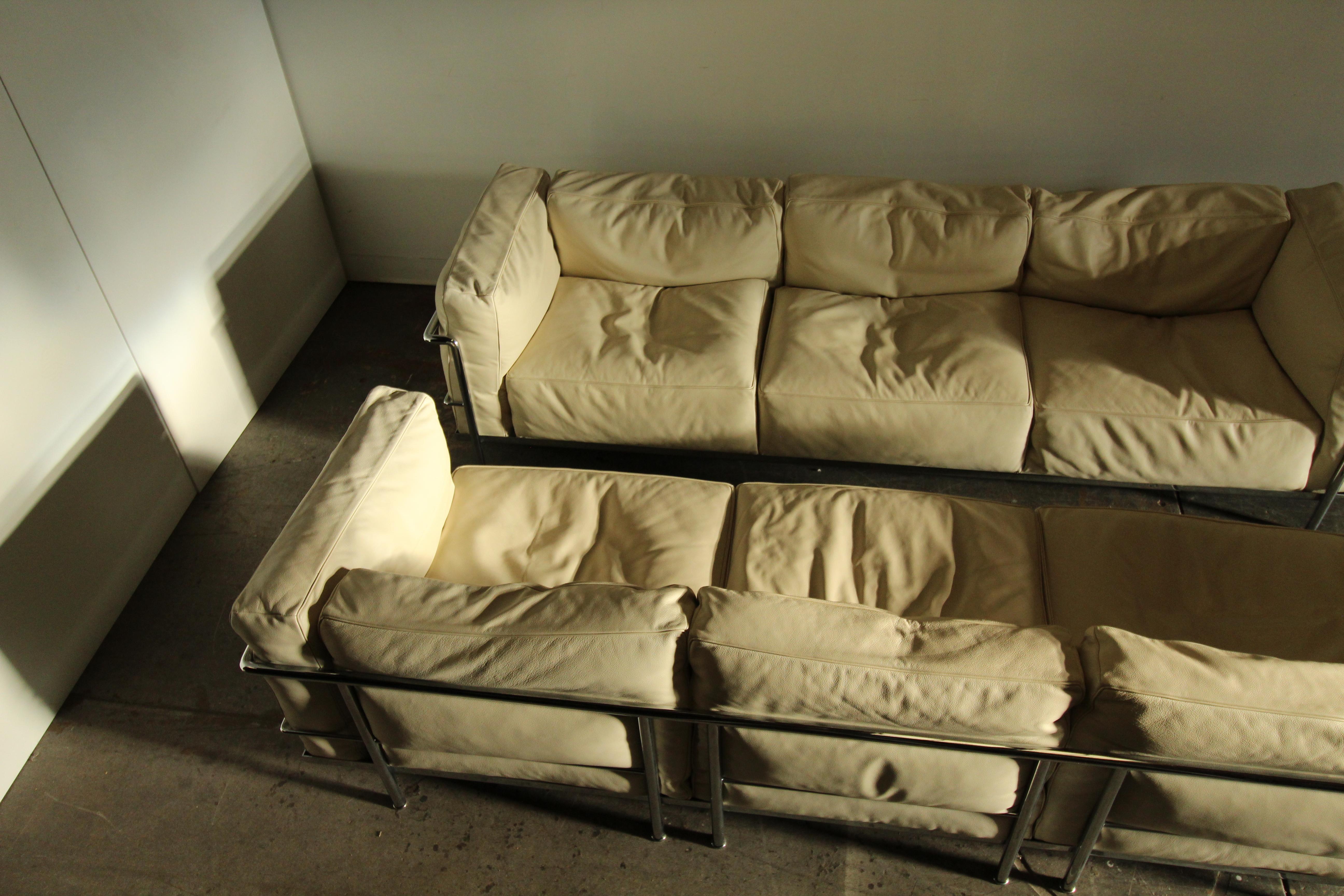 Pair of 'LC3 Grande Modele' Sofas by Jeanneret, Perriand, and Le ...