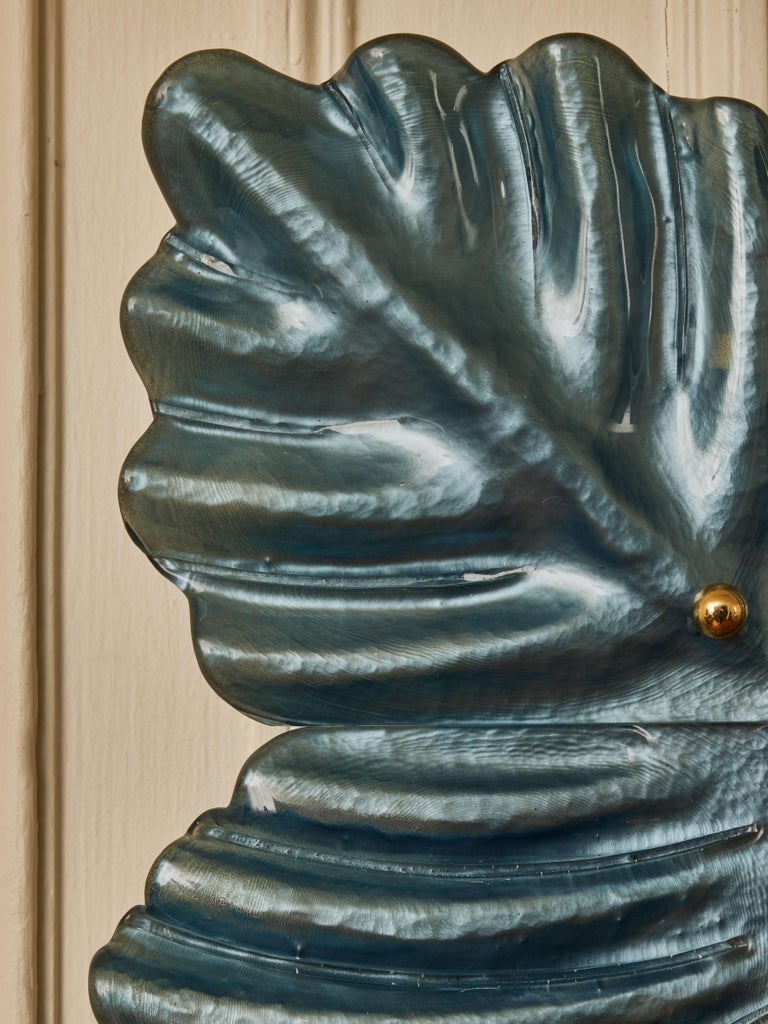 Pair of "Leaf" Mirrors in Murano by Studio Glustin For Sale at 1stDibs