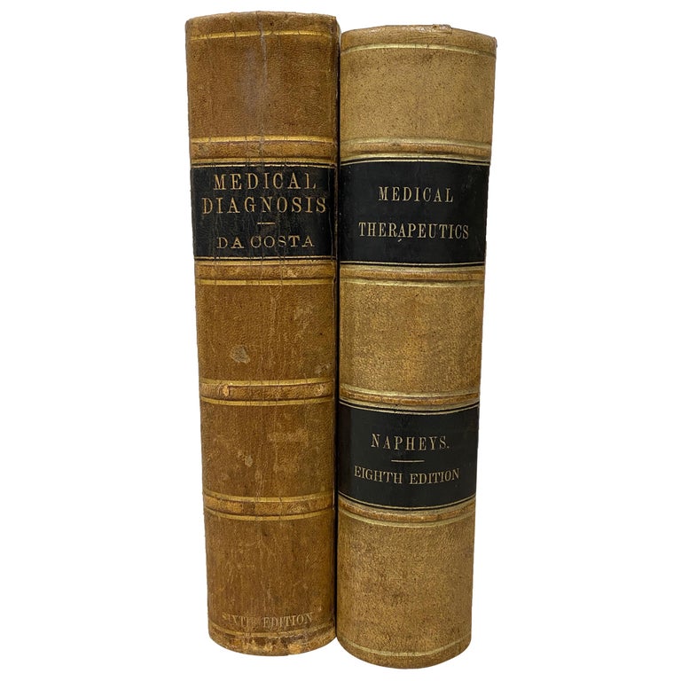 Pair of Leather Bound Antique Medical Books, circa 1880s at 1stDibs