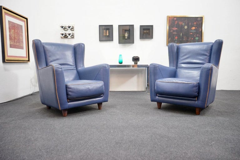Pair of Leather Lounge Chairs Begére by Baxter Italy 90s For Sale at ...