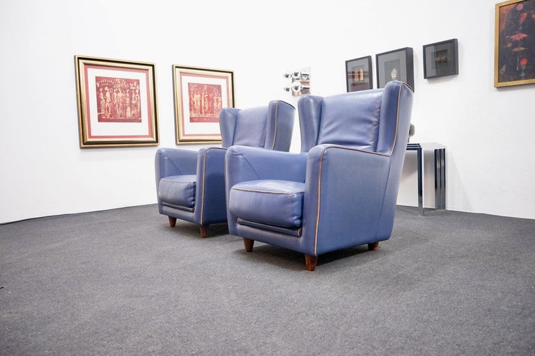 Pair of Leather Lounge Chairs Begére by Baxter Italy 90s For Sale at ...