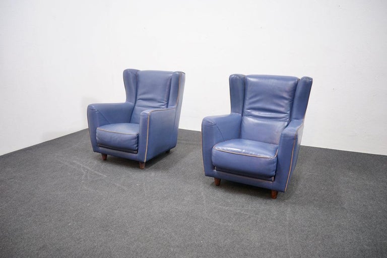 Pair of Leather Lounge Chairs Begére by Baxter Italy 90s For Sale at ...