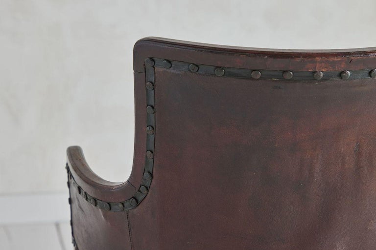 Pair of Leather Pull Up Chairs at 1stDibs