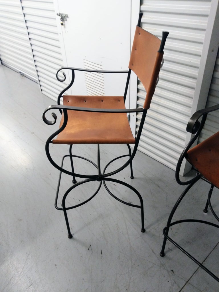 Pair of Legacy Barstools by Charleston Forge For Sale at 1stDibs