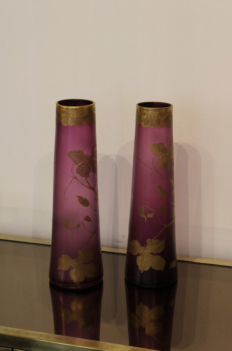 Pair of Legras Vases, France, 20th Century For Sale at 1stDibs