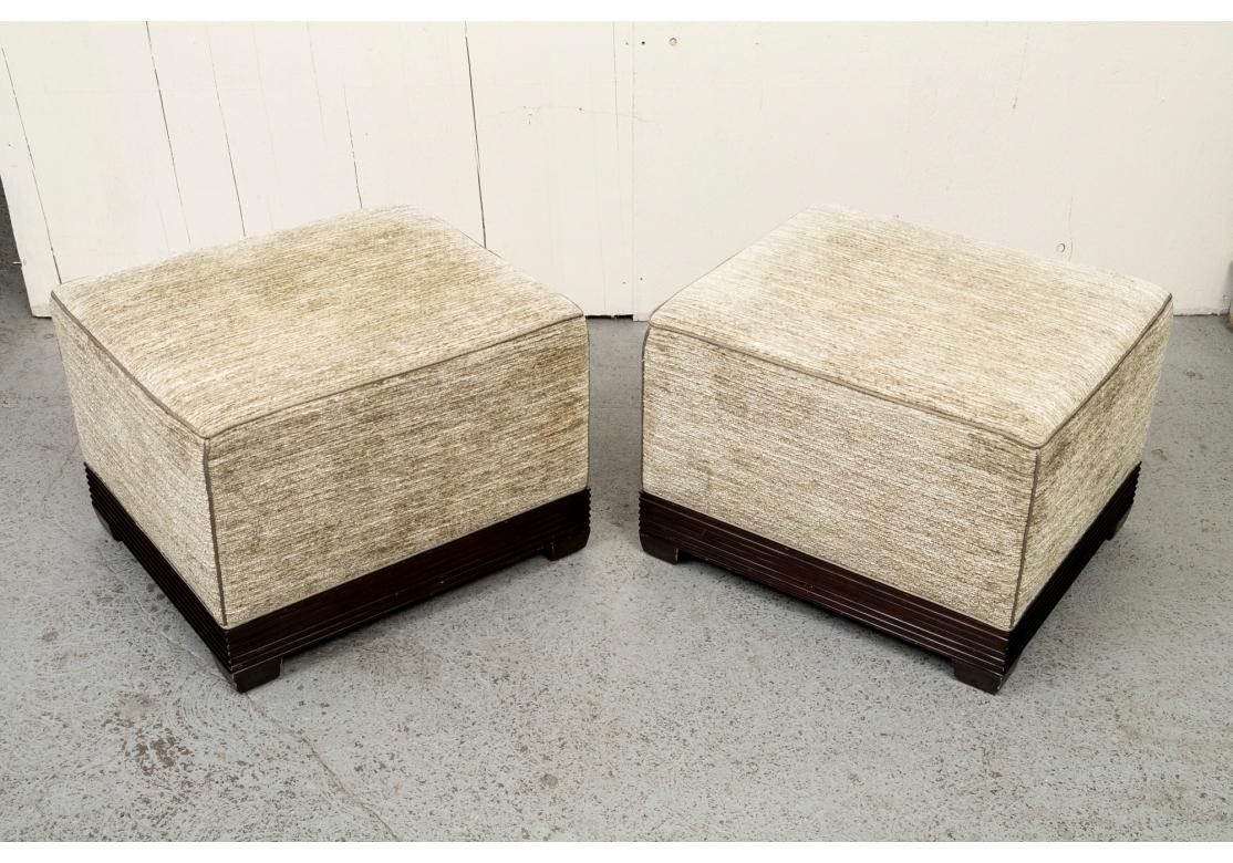 Pair Of Lewis Mittman Upholstered Ottomans at 1stDibs