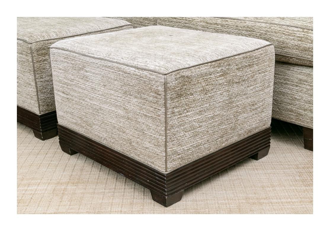 Pair Of Lewis Mittman Upholstered Ottomans at 1stDibs