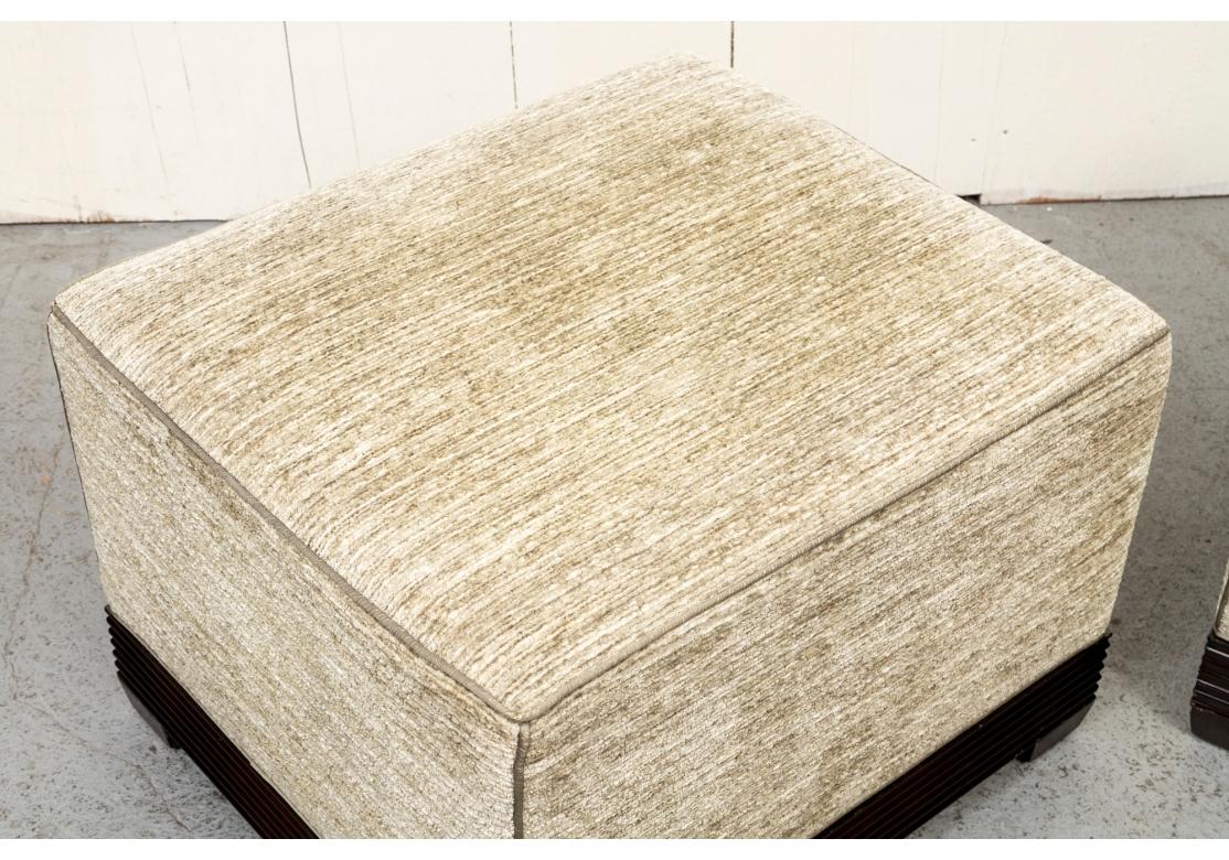 Pair Of Lewis Mittman Upholstered Ottomans For Sale at 1stDibs