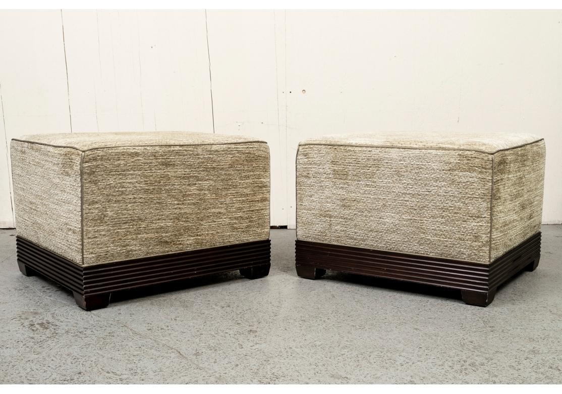 Pair Of Lewis Mittman Upholstered Ottomans at 1stDibs