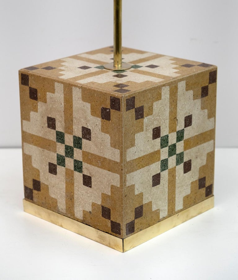 Pair of Liberty Era Italian Cementite Table Lamps For Sale at 1stDibs
