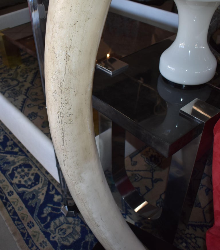 Pair of Life-Size Faux Elephant Tusks For Sale at 1stDibs