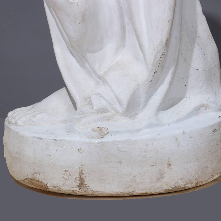 Pair of Life-Size Classical Figural Spring and Fall Composite Garden ...