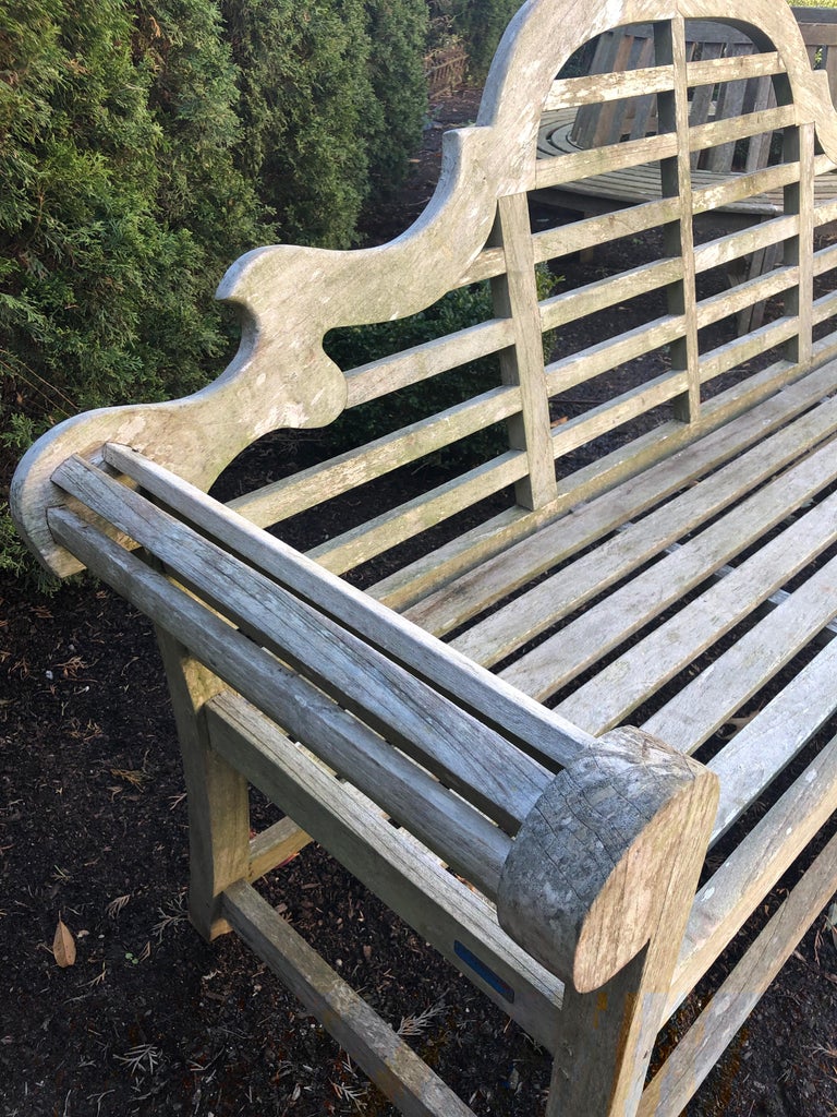 Pair of Long English Lutyens-Style Benches in Teak at 1stDibs