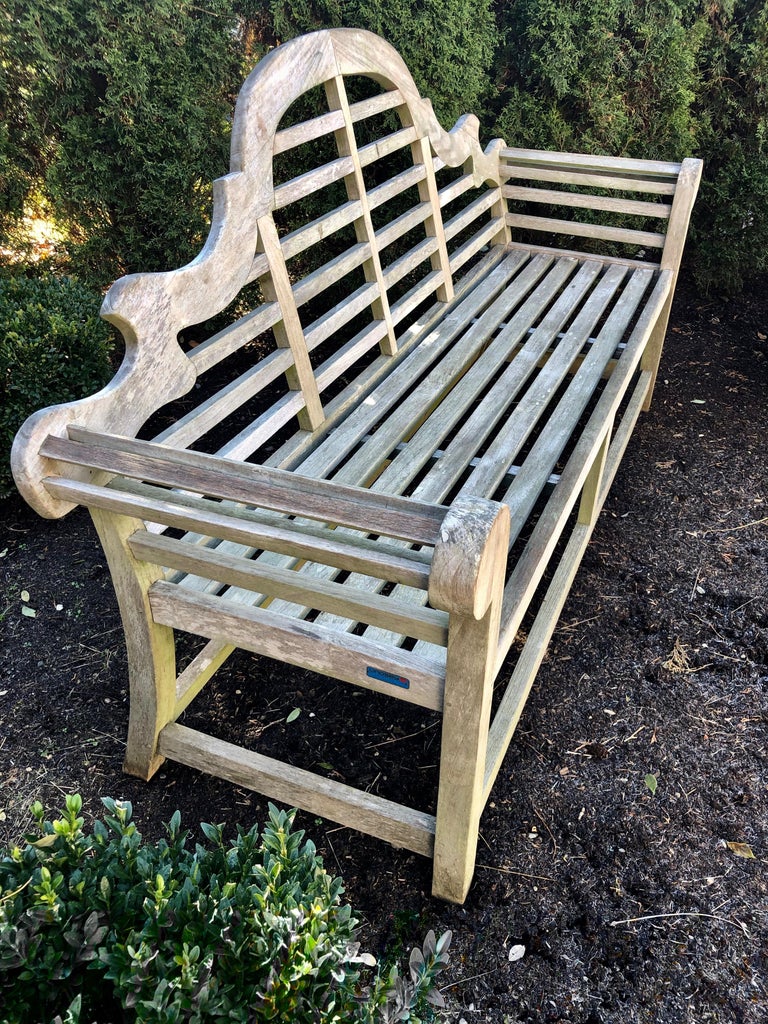 Pair of Long English Lutyens-Style Benches in Teak at 1stDibs