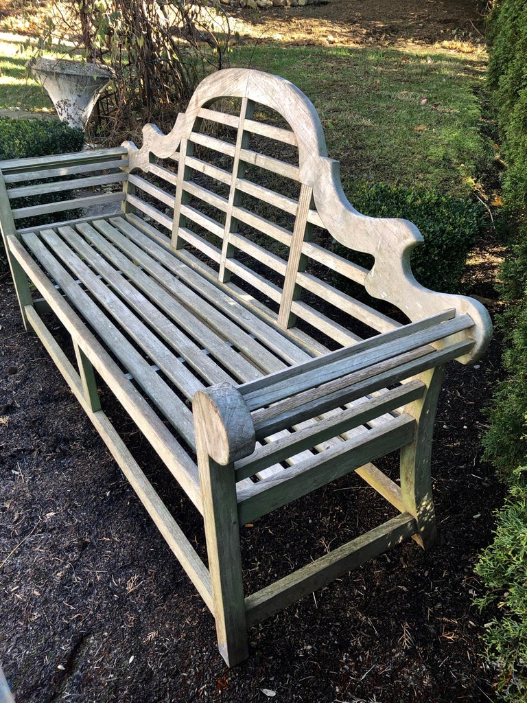 Pair of Long English Lutyens-Style Benches in Teak at 1stDibs
