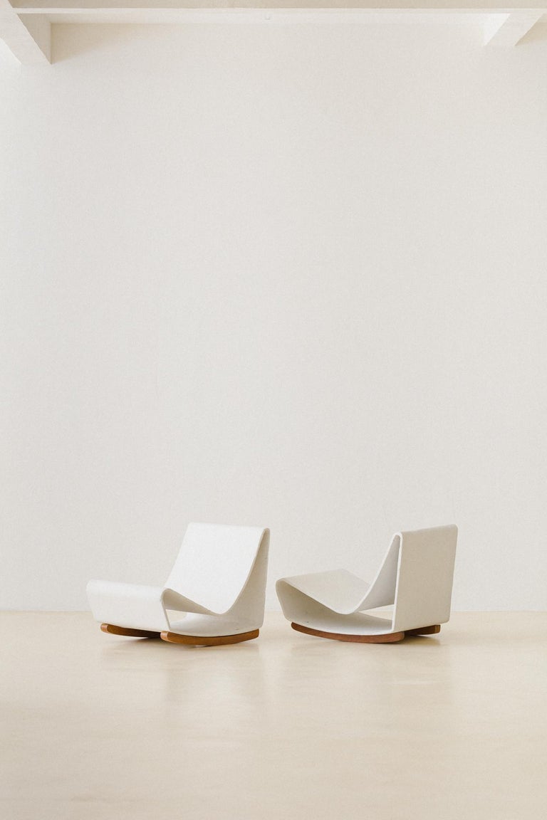 Pair of "Loop Chairs" by Willy Guhl, Produced by Eternit Brazil, 1960s ...
