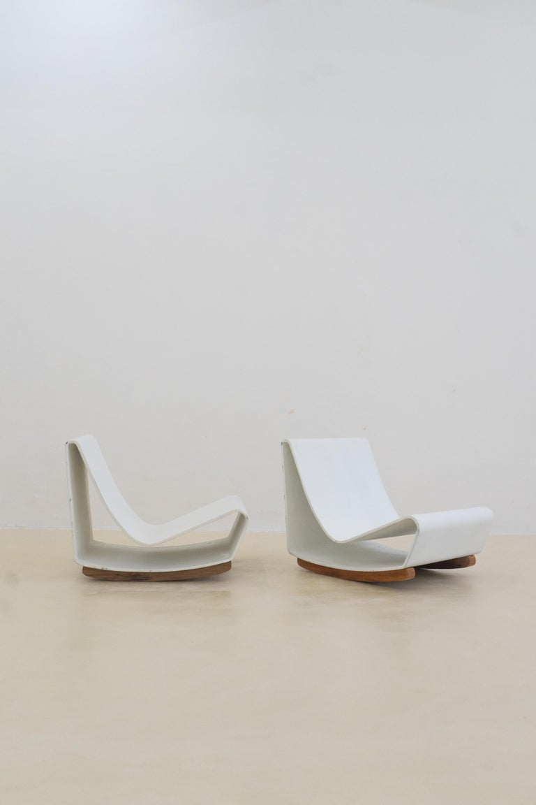 Pair of "Loop Chairs" by Willy Guhl, Produced by Eternit Brazil, 1960s ...