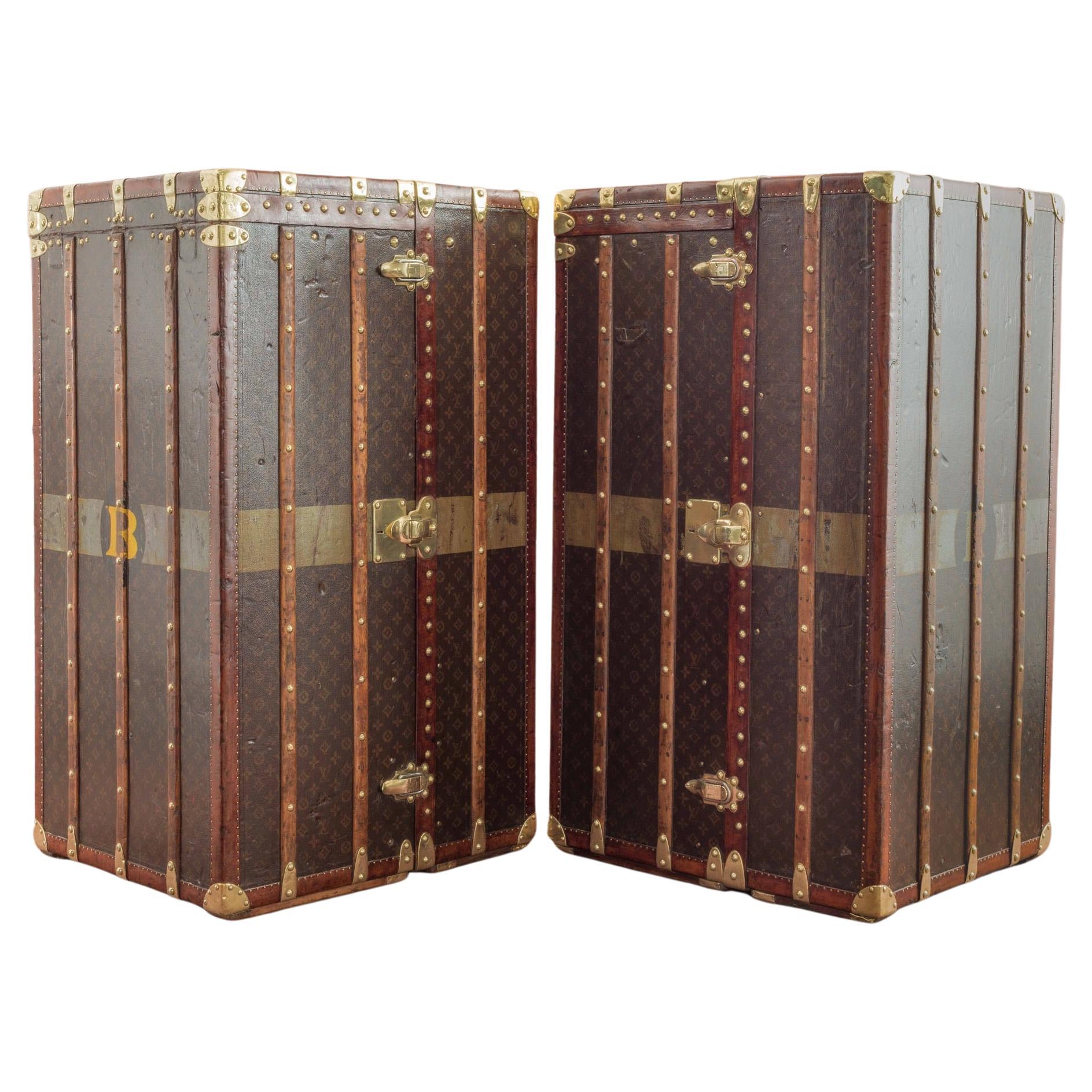 Pair of Louis Vuitton Trunks, Pair of Louis Vuitton Steamer Trunks, LV ...