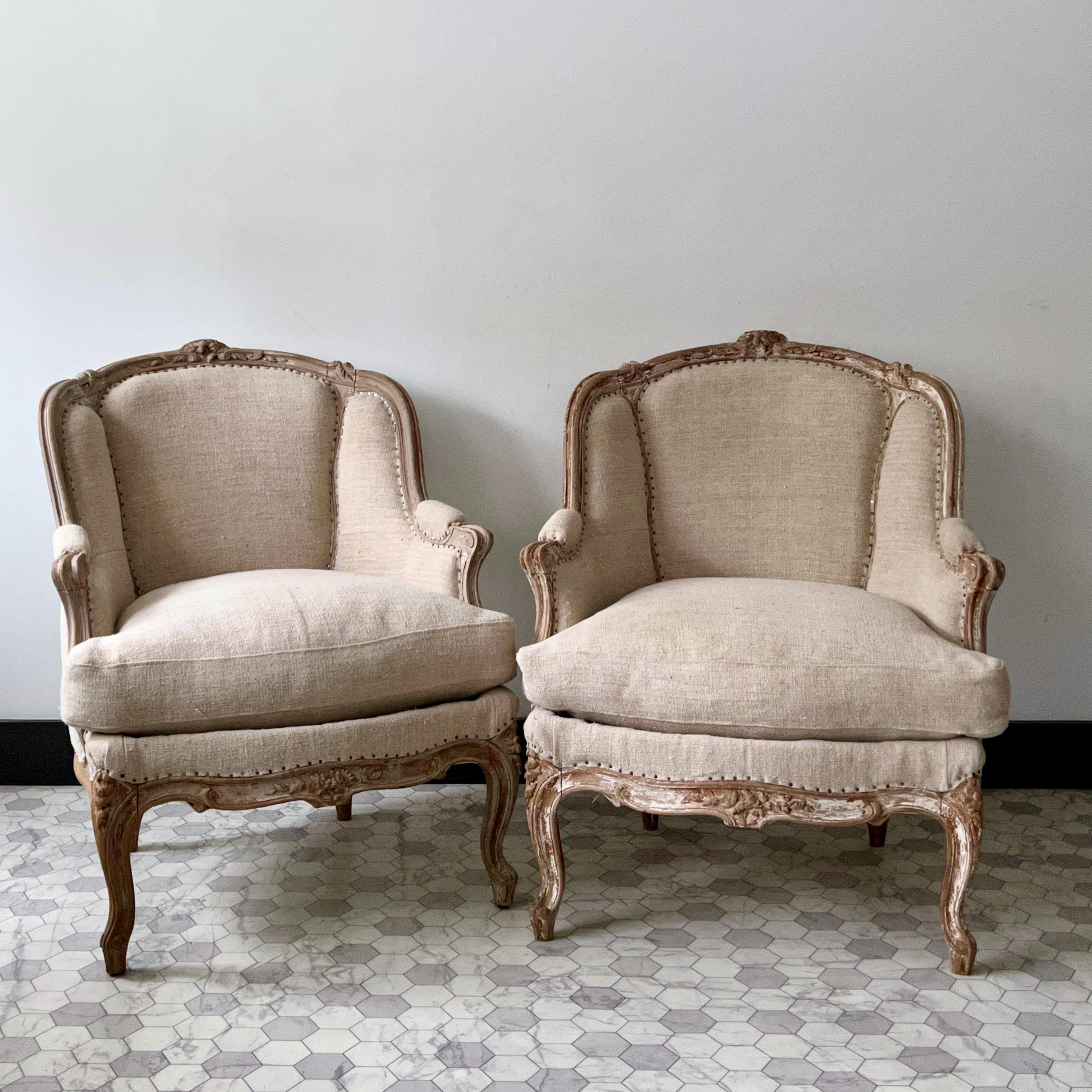 Pair of Louis XV Style Bergeres, France, circa 1860 For Sale at 1stDibs ...