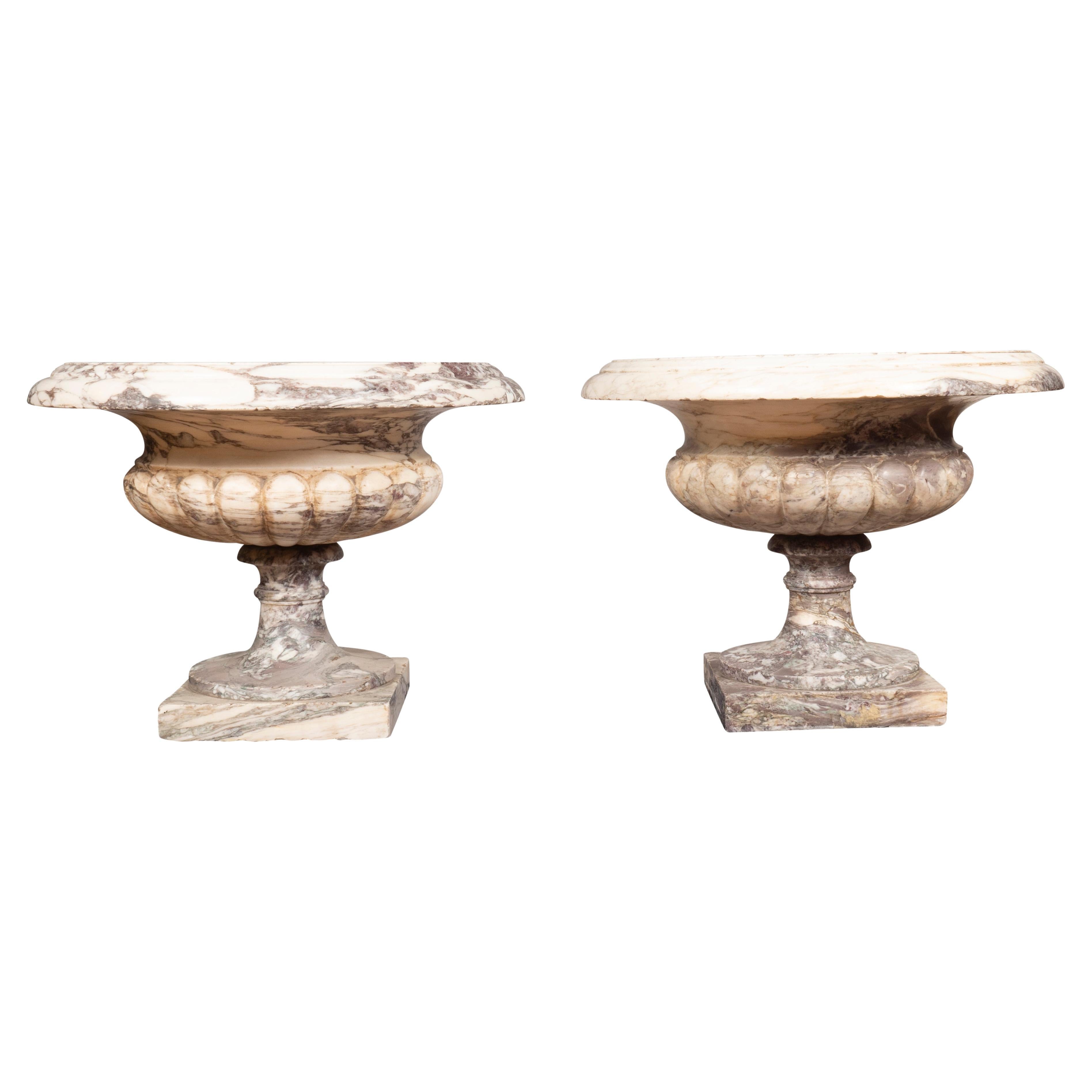 A Pair of French Red Marble Ormolu Urns at 1stDibs