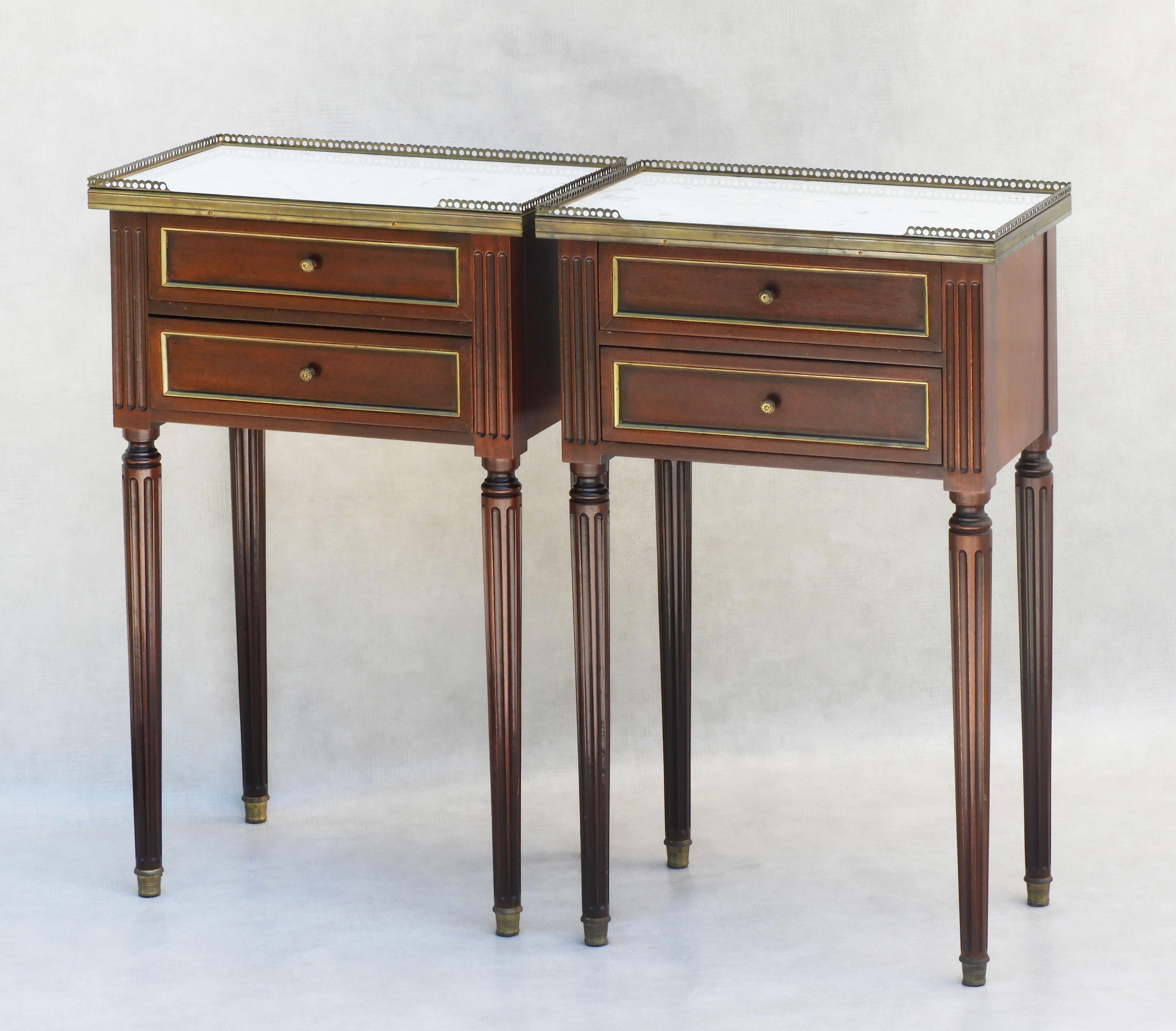 Pair of Louis XVI Revival Nightstands/Side Cabinets c1950s France at ...