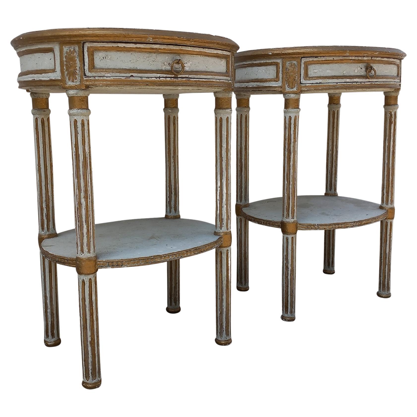 Pair Of Louis XVI Style Bedside Tables For Sale at 1stDibs