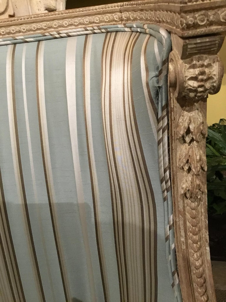 Pair of Louis XVI-Style Bergeres/Chairs, Late 19th Century in ...