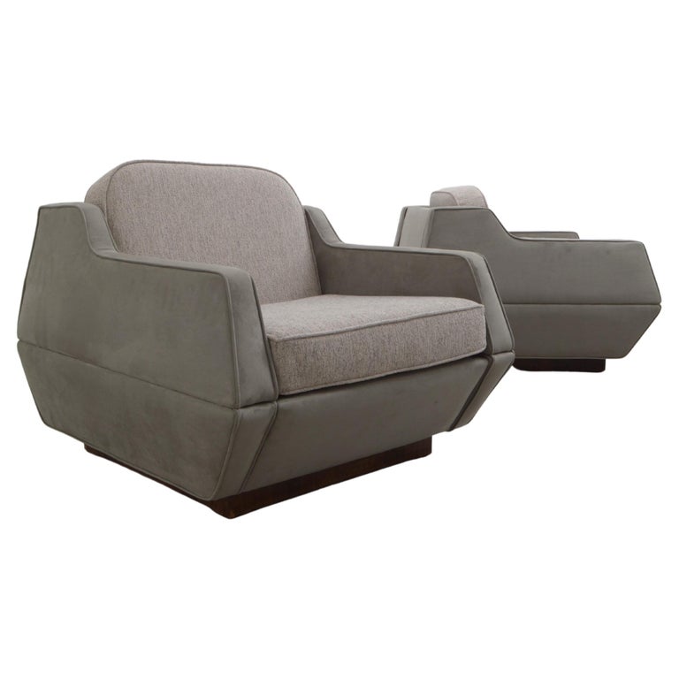 Pair of Lounge Chairs by Móveis Cimo, 1960's, Brazilian Mid-Century ...