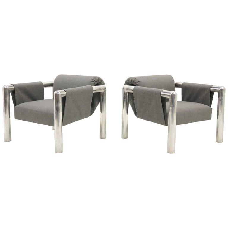 Pair of Lounge Chairs with Arms by John Mascheroni, New Maharam ...