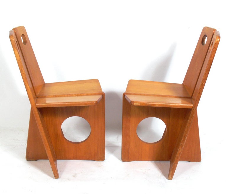 Pair of Low Slung German Constructivist Chairs at 1stDibs