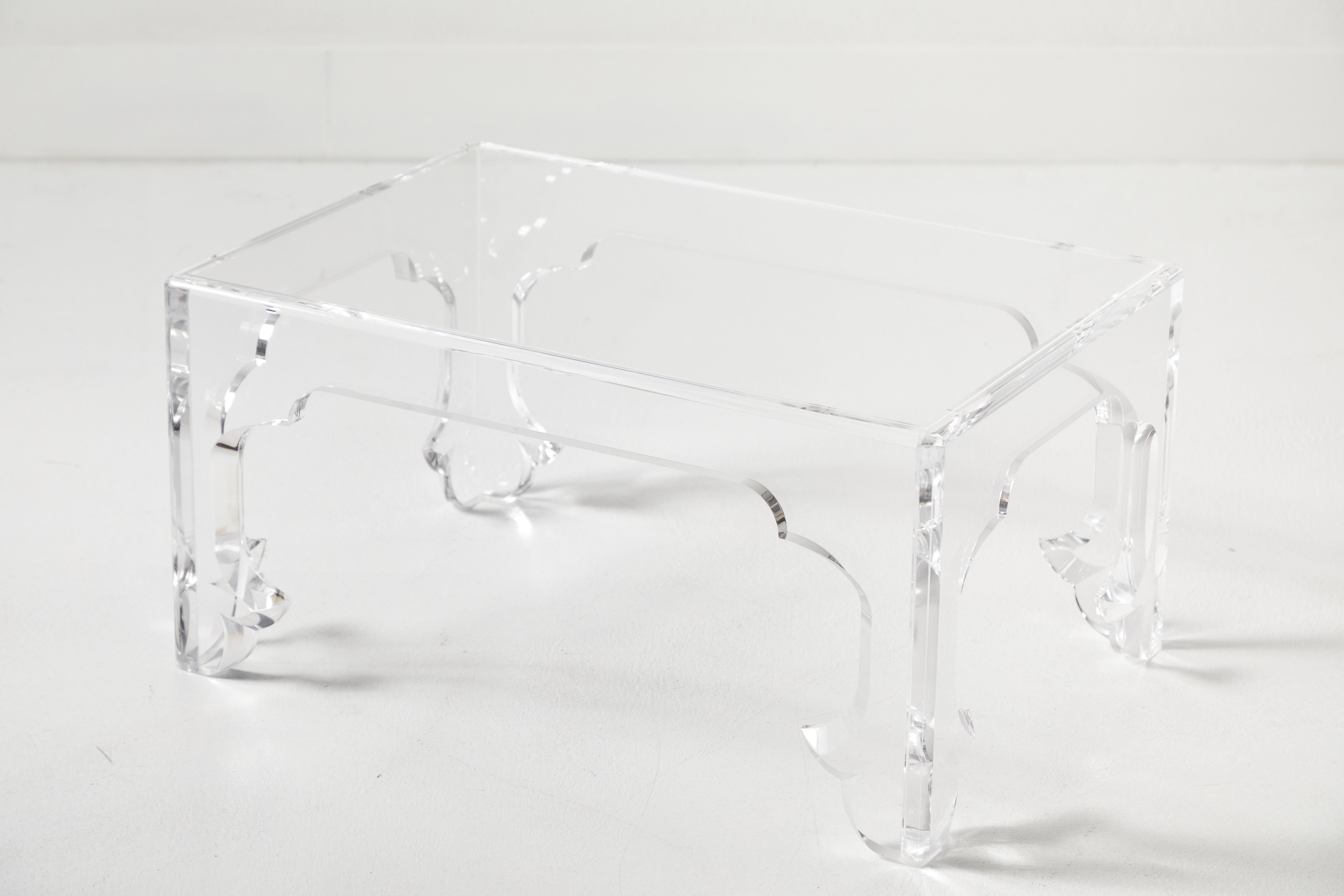 Pair of Lucite "Chop" Tables For Sale at 1stDibs