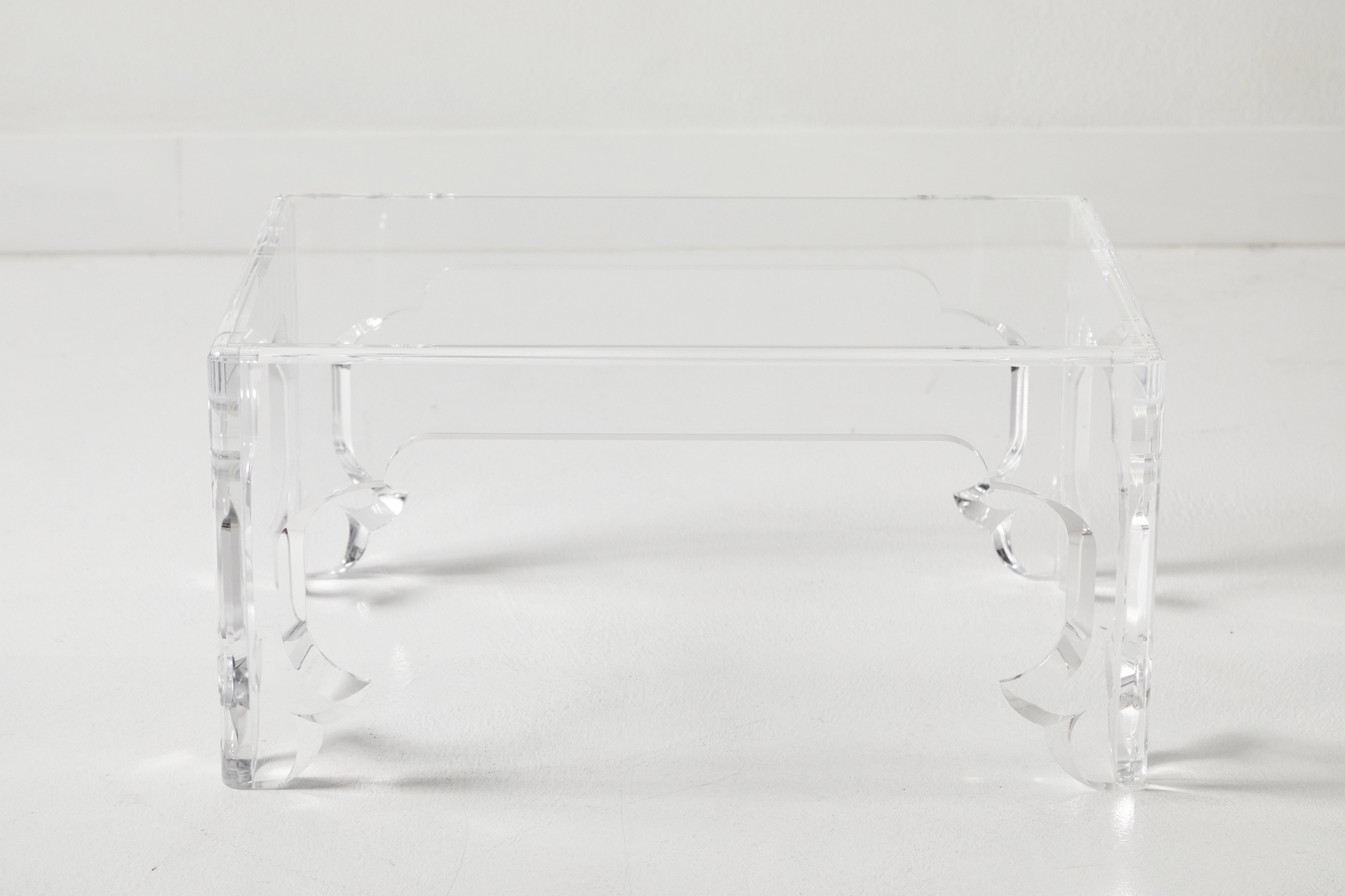 Pair of Lucite "Chop" Tables For Sale at 1stDibs