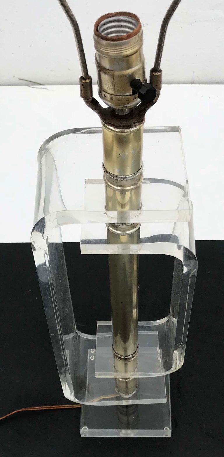 Pair of Lucite Table Lamps For Sale at 1stDibs | lucite lamps