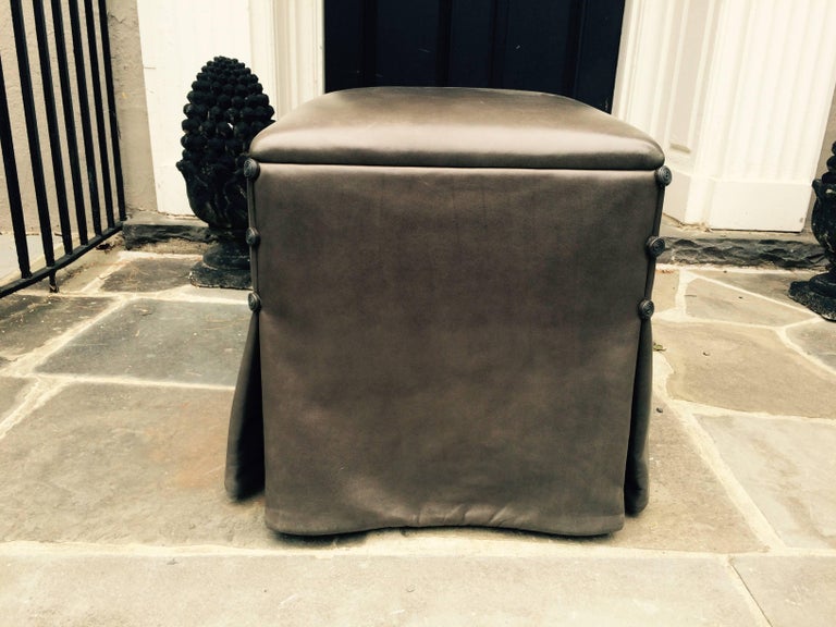 Pair of Luxurious J. Robert Scott Soft Lamb Skin Ottomans at 1stDibs