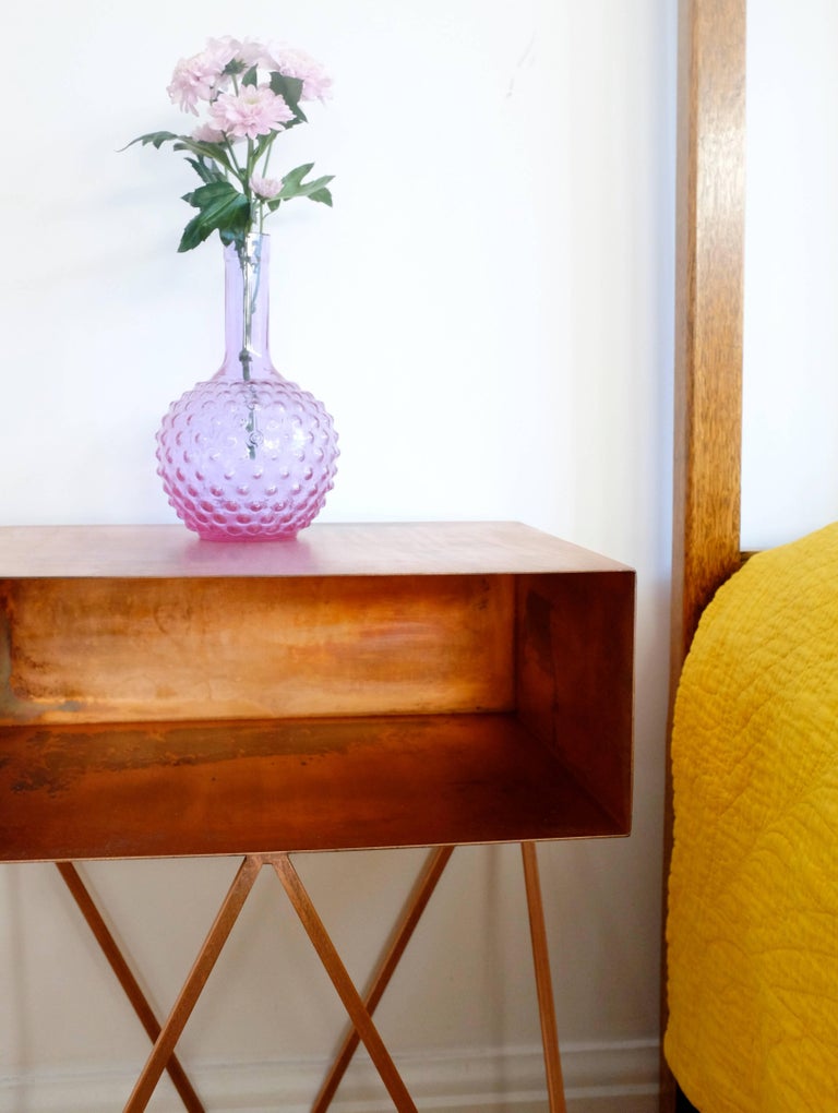 Pair of Luxury Oxidised Copper Robot Side Tables, End Tables ...