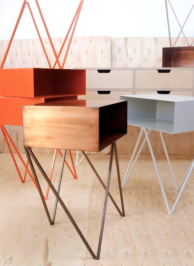 Pair of Luxury Oxidised Copper Robot Side Tables, End Tables ...