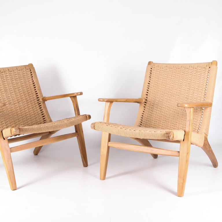 Pair of Macrame Rope Lounge Chairs at 1stDibs
