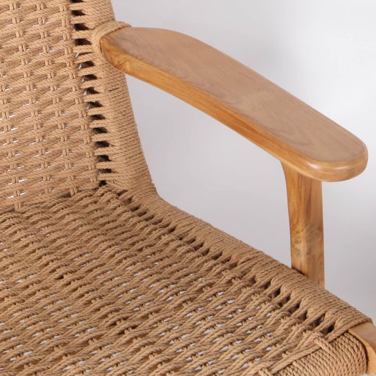 Pair of Macrame Rope Lounge Chairs at 1stDibs