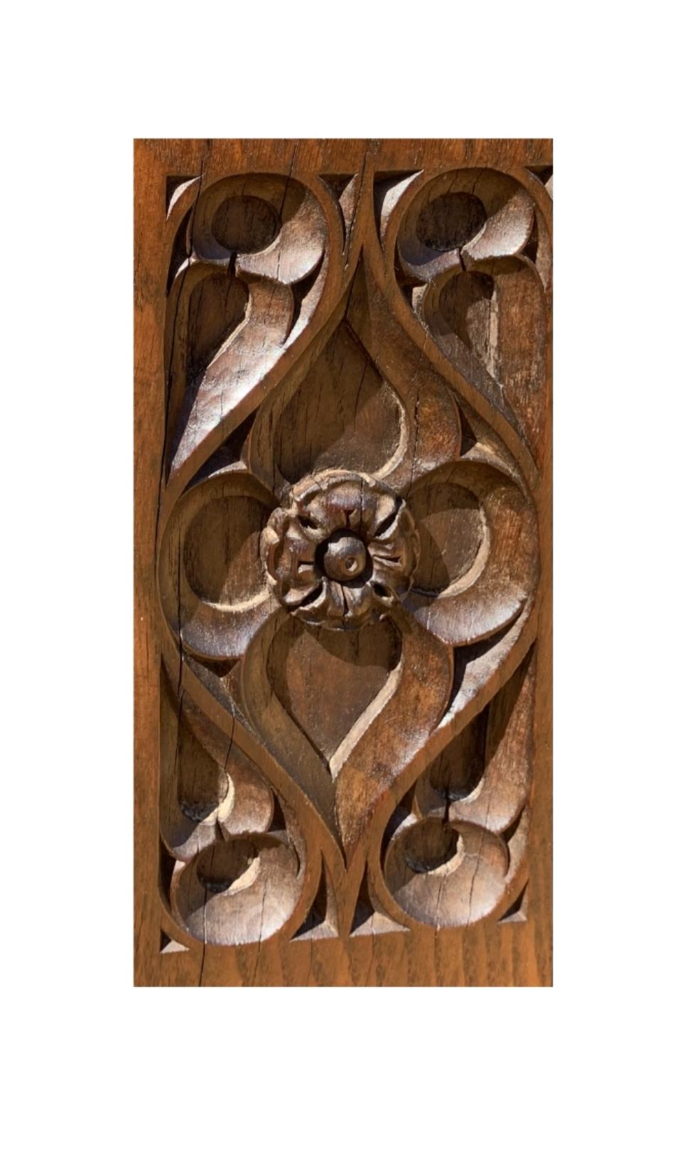 Pair of Magnificent Oak Gothic Style Choir Stalls For Sale at 1stDibs