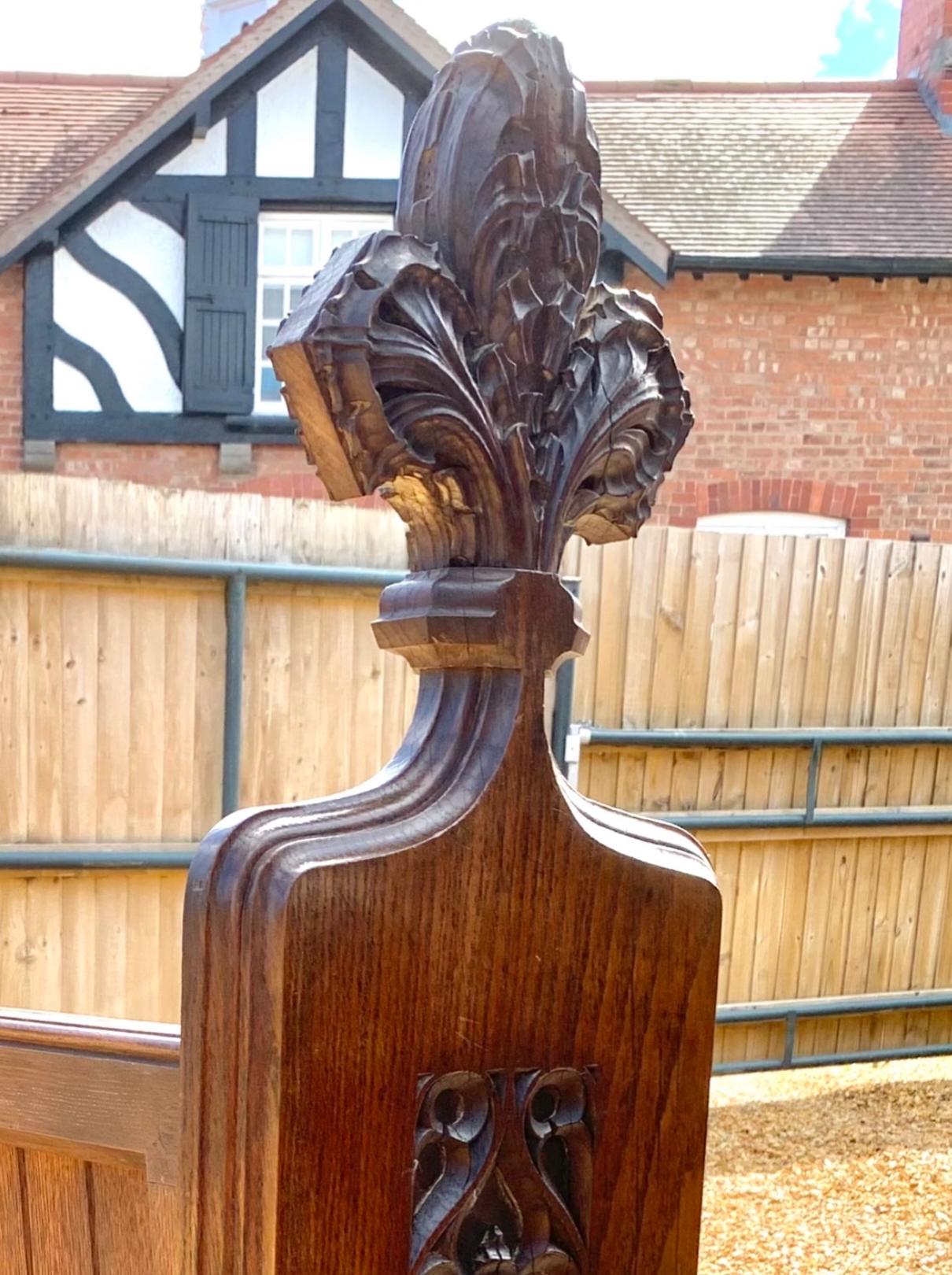 Pair of Magnificent Oak Gothic Style Choir Stalls For Sale at 1stDibs