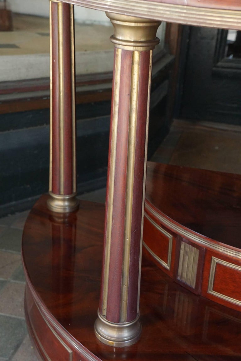 Pair of Mahogany and Brass Inlaid Russian Console Tables For Sale at ...