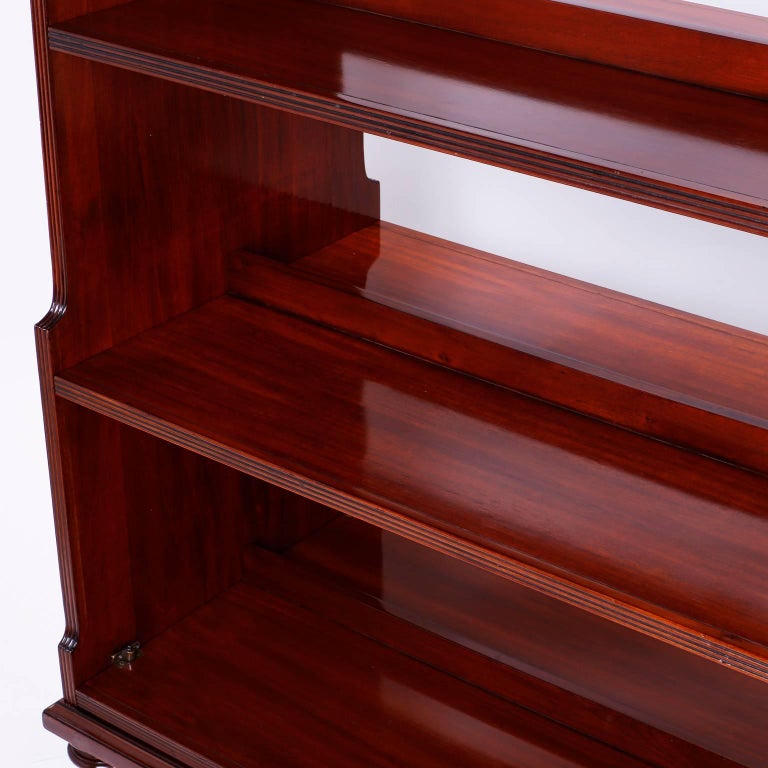 Pair of Mahogany Double-Sided Bookcases at 1stDibs