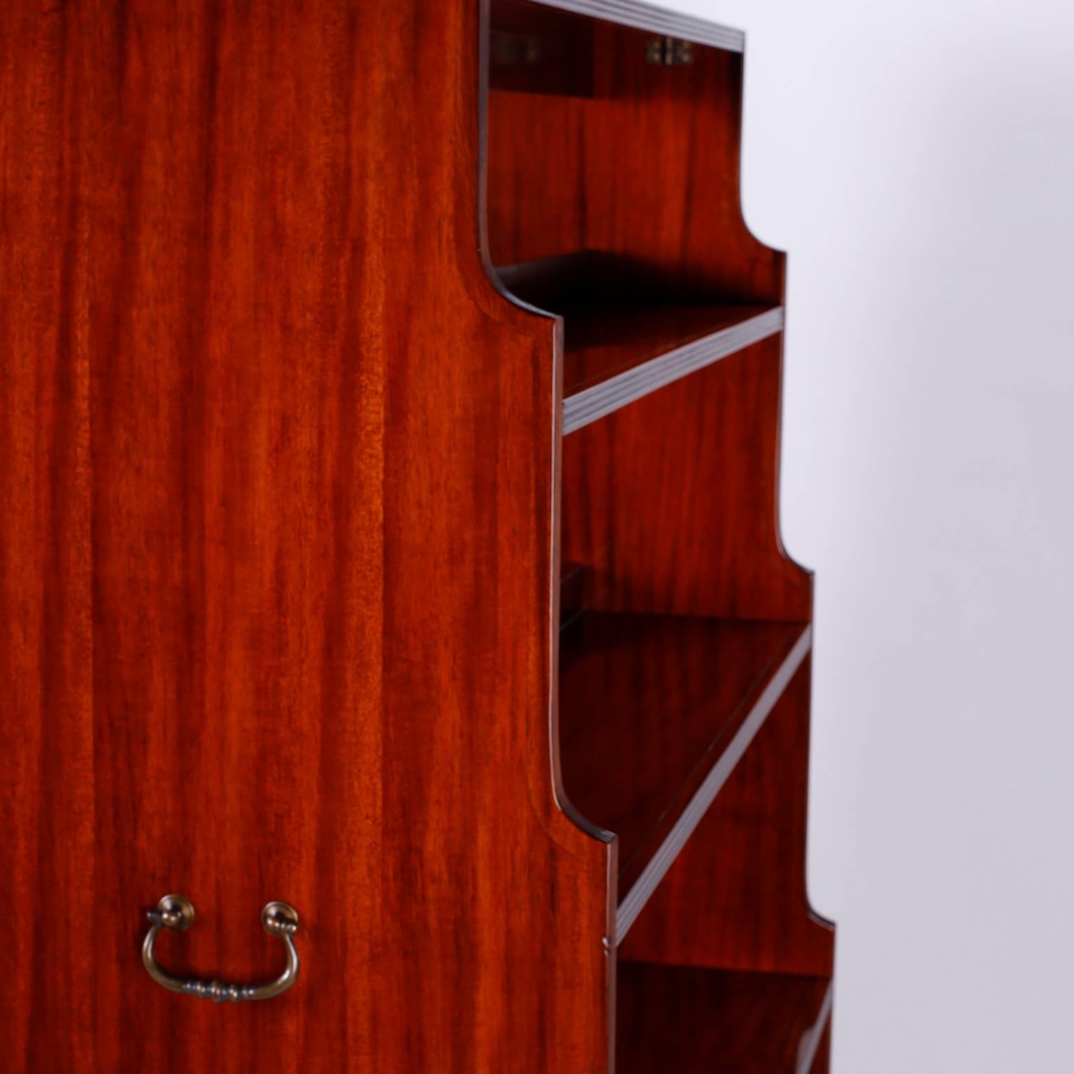 Pair of Mahogany Double-Sided Bookcases at 1stDibs | pair bookcases