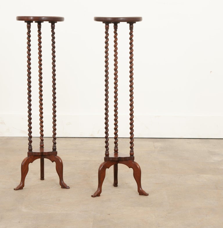 Pair of Mahogany Isle of Man Drink Tables For Sale at 1stDibs