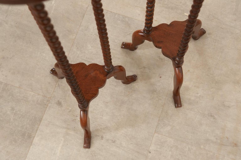 Pair of Mahogany Isle of Man Drink Tables For Sale at 1stDibs