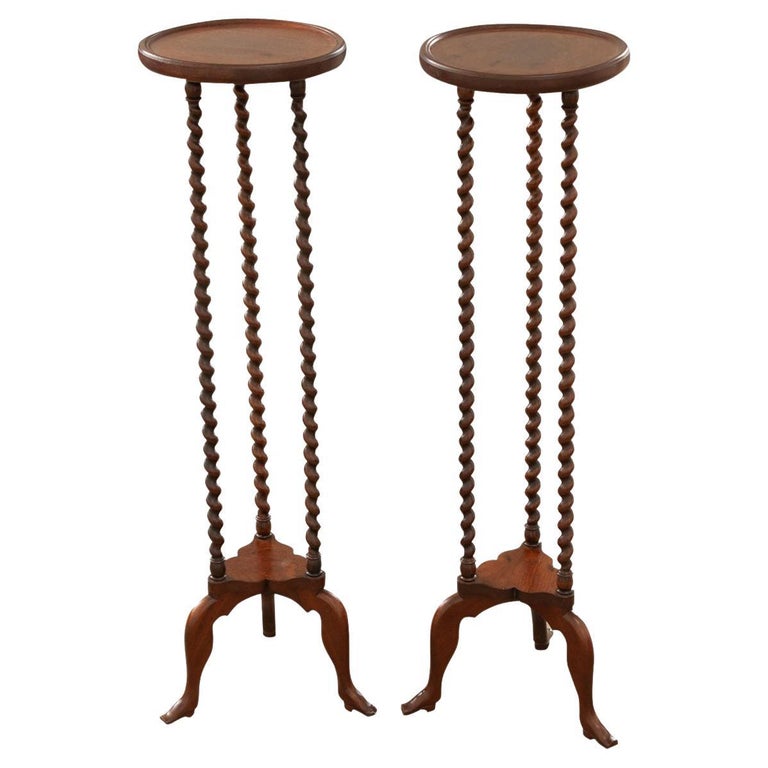 Pair of Mahogany Isle of Man Drink Tables For Sale at 1stDibs