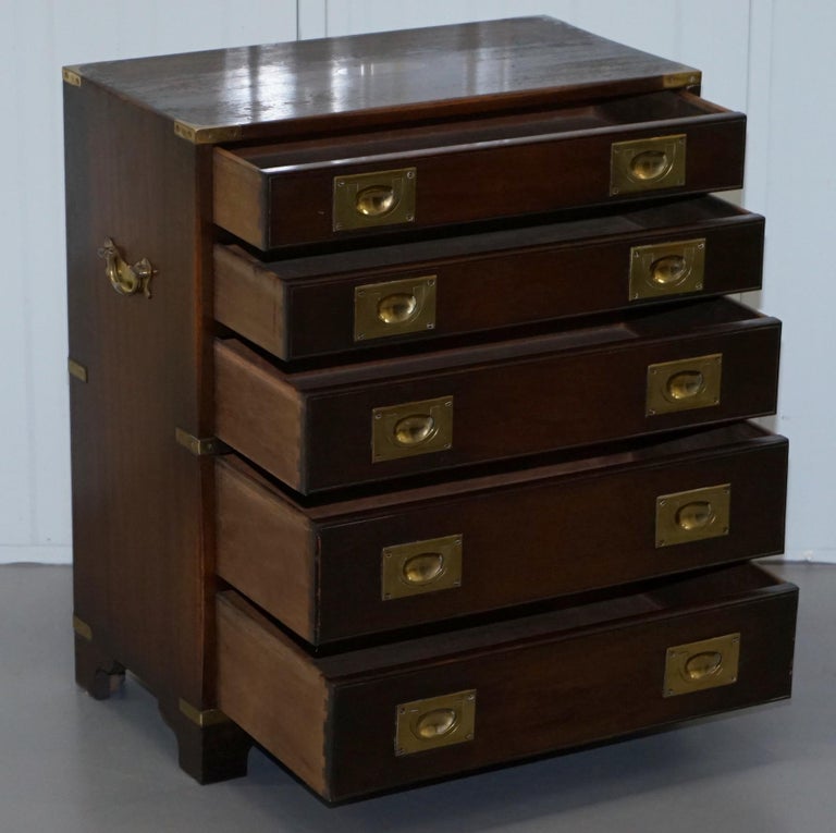 Pair of Mahogany Military Campaign Bevan Funnell Side Table Chest of ...