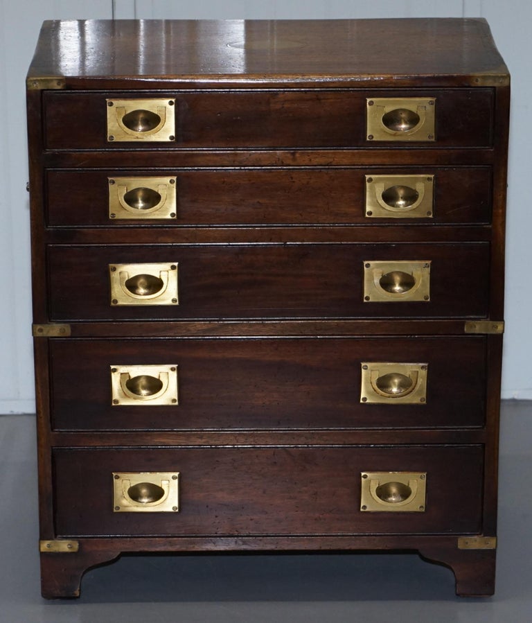 Pair of Mahogany Military Campaign Bevan Funnell Side Table Chest of ...