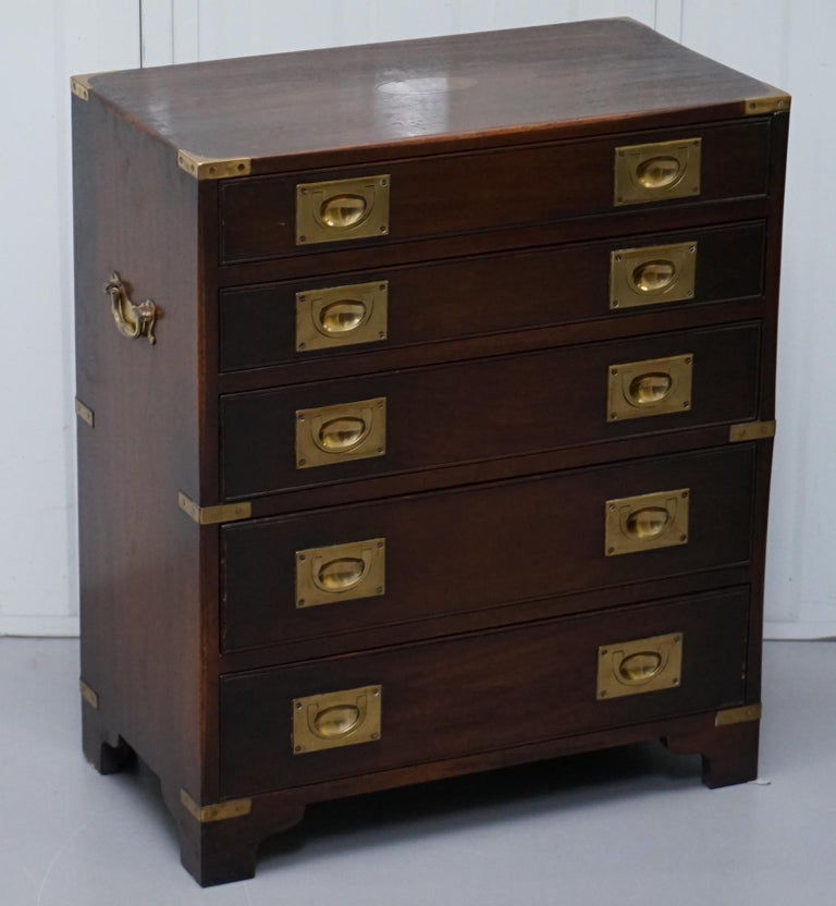 Pair of Mahogany Military Campaign Bevan Funnell Side Table Chest of ...